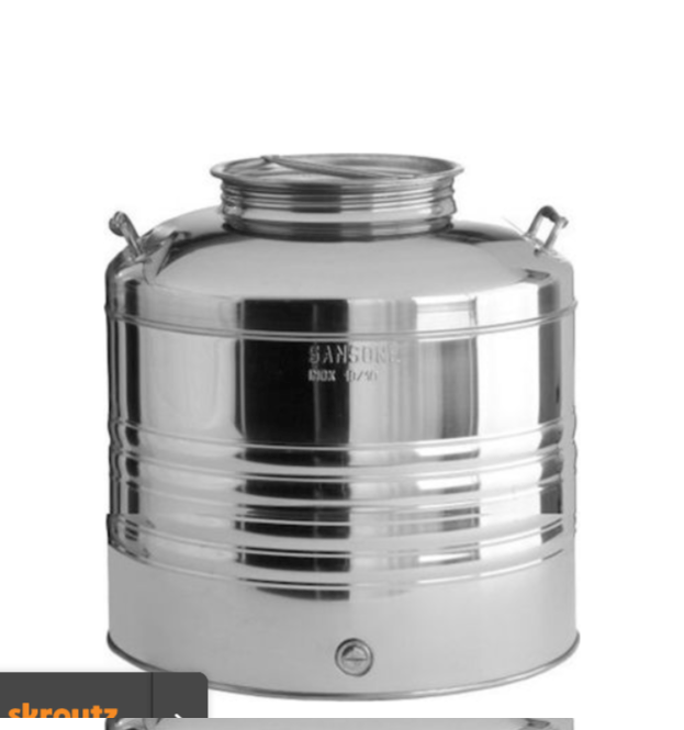 Sansone Δοχείο Inox με Βιδωτό Καπάκι 25lt - crestagro